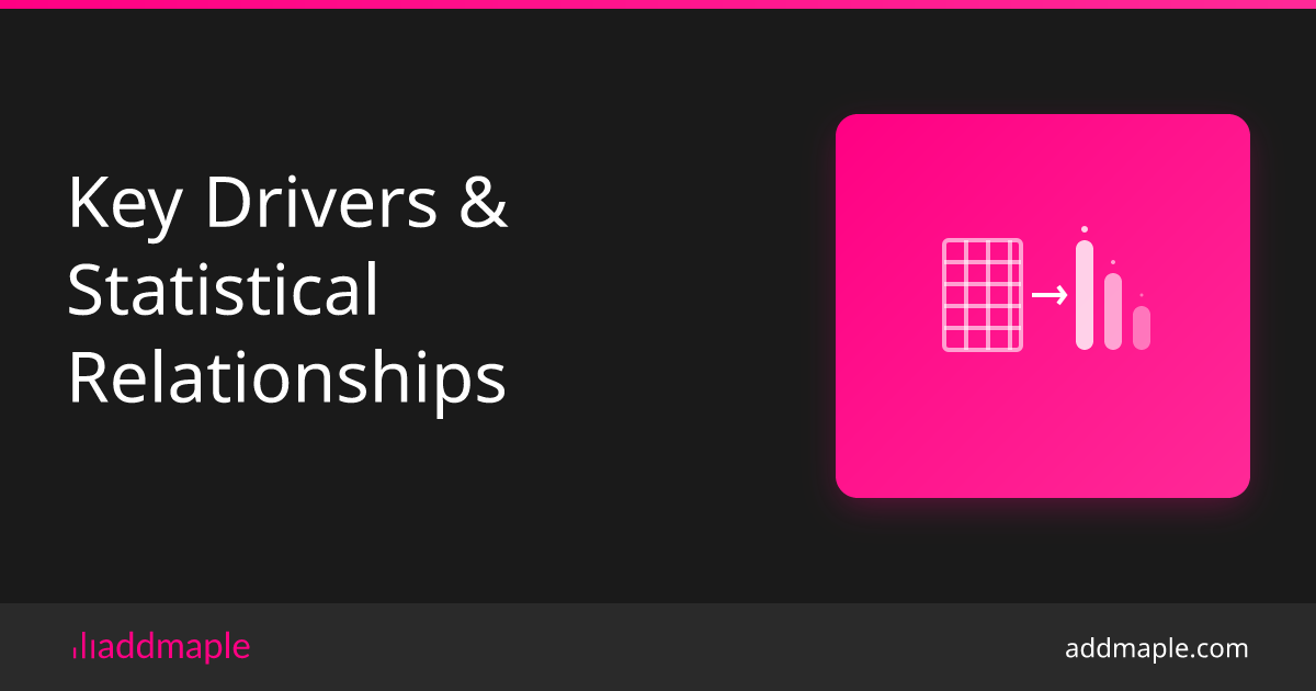 Key Drivers & Statistical Relationships | AddMaple
